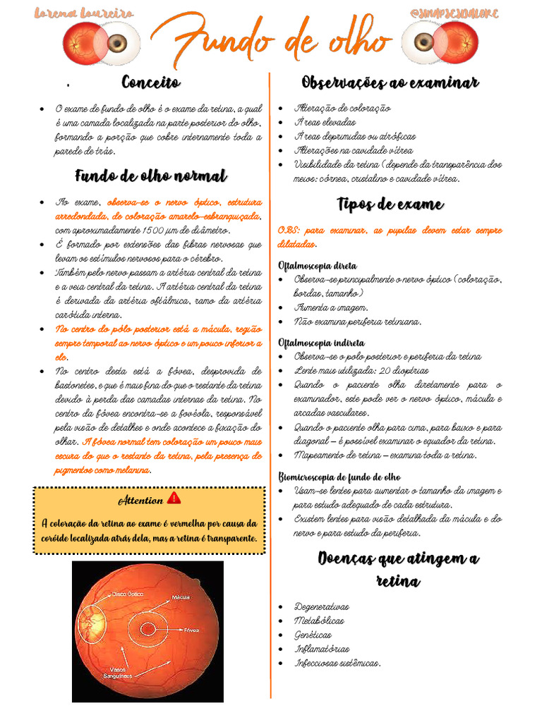 Exame de Fundo de Olho e Retinopatias | PDF | Olho humano | Ótica