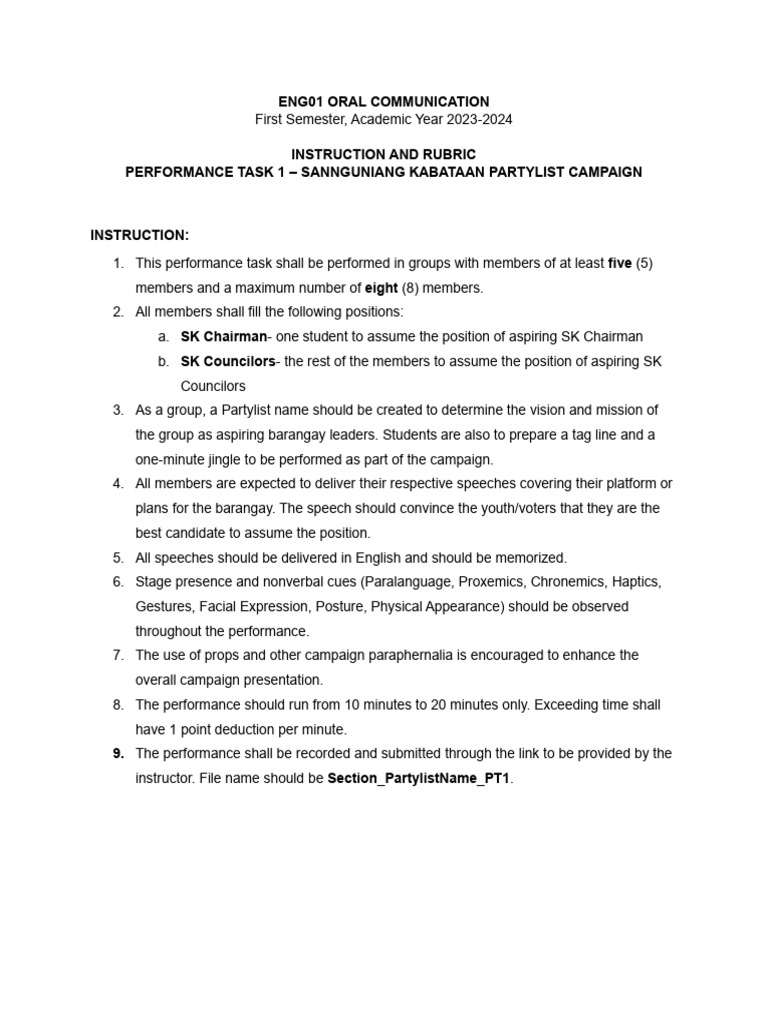 SK Partylist Campaign Guidelines | PDF | Nonverbal Communication ...