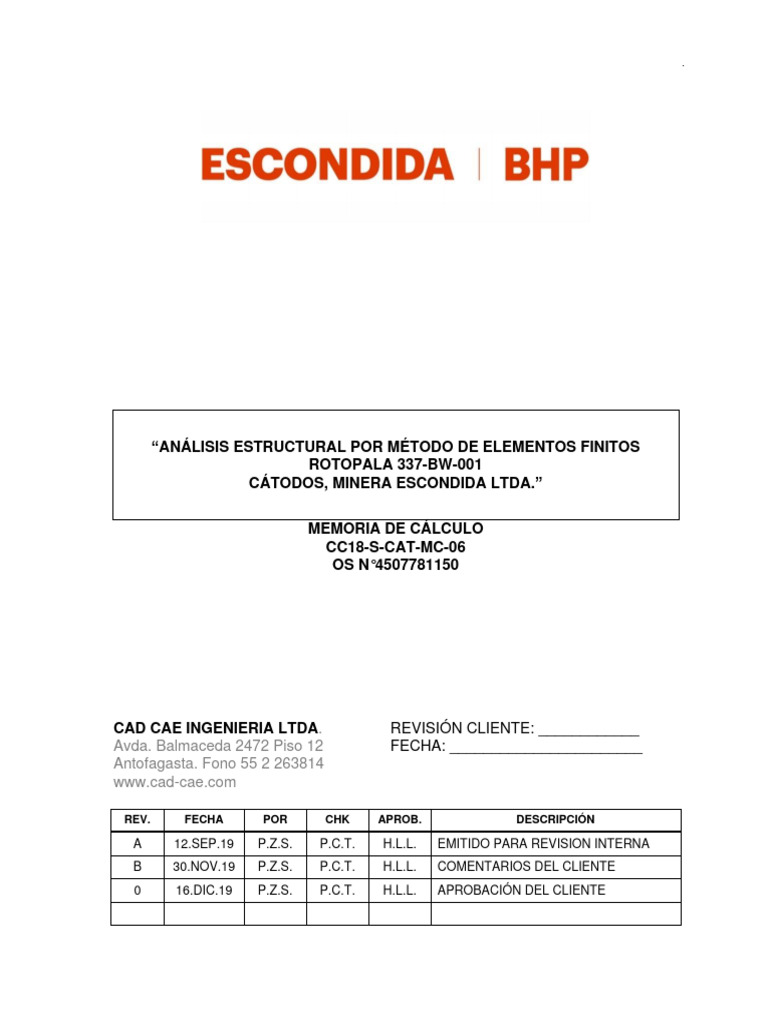 MC Cátodos Rotopala Rev 0 | PDF | Método de elementos finitos | Fatiga ...