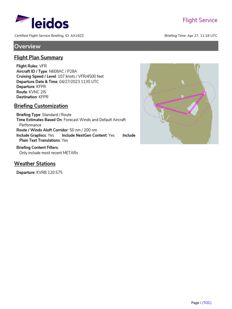 N608ac KFPR Ax19zz | PDF | Instrument Flight Rules | Visual Flight Rules