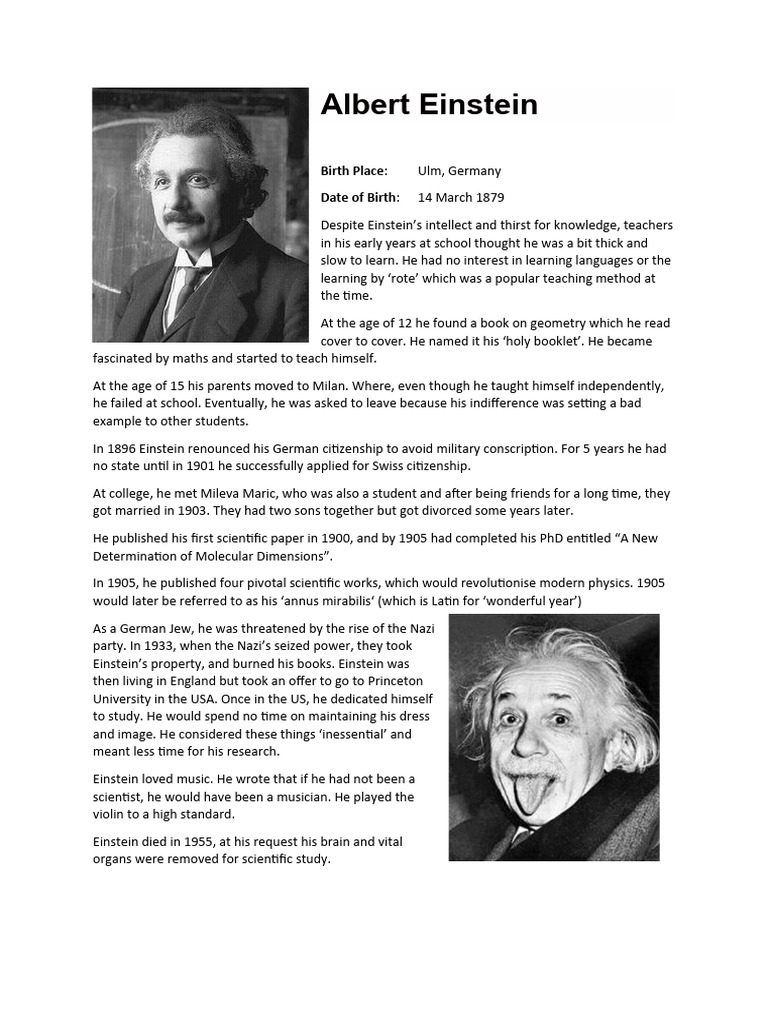 Albert Einstein | PDF | Albert Einstein | Science