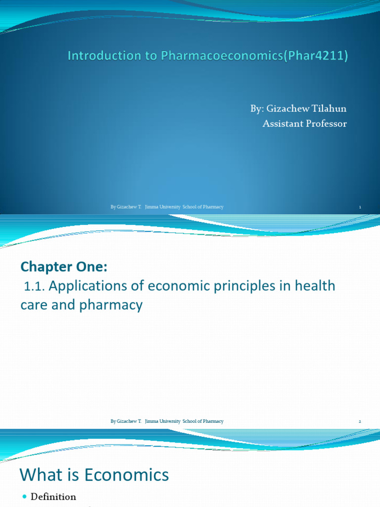 Introduction To Pharmacoeconomics (Phar 4211) | PDF | Economics ...
