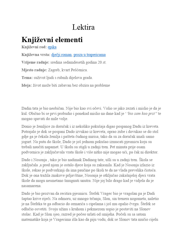 Dokument 1 - Lektira | PDF