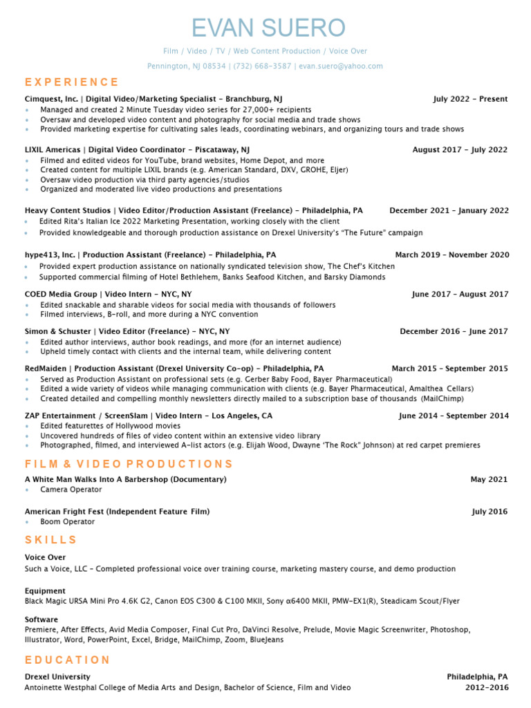 Evan Suero - Resume 2023 | PDF