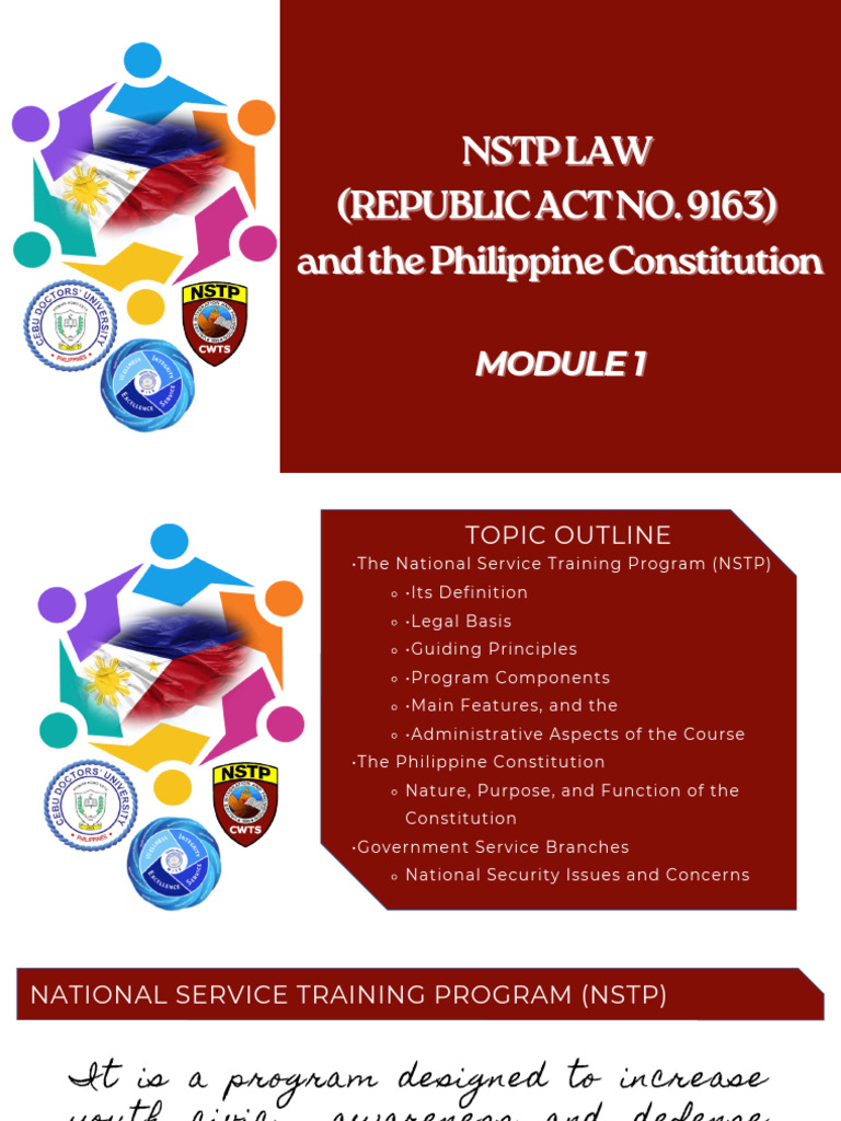 NSTP Law: National Security Framework | PDF | National Security ...