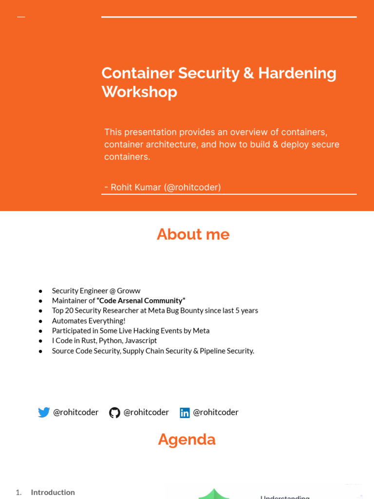 Container Security - Basics To Advance - by @rohitcoder | PDF | Superuser | Virtual Machine