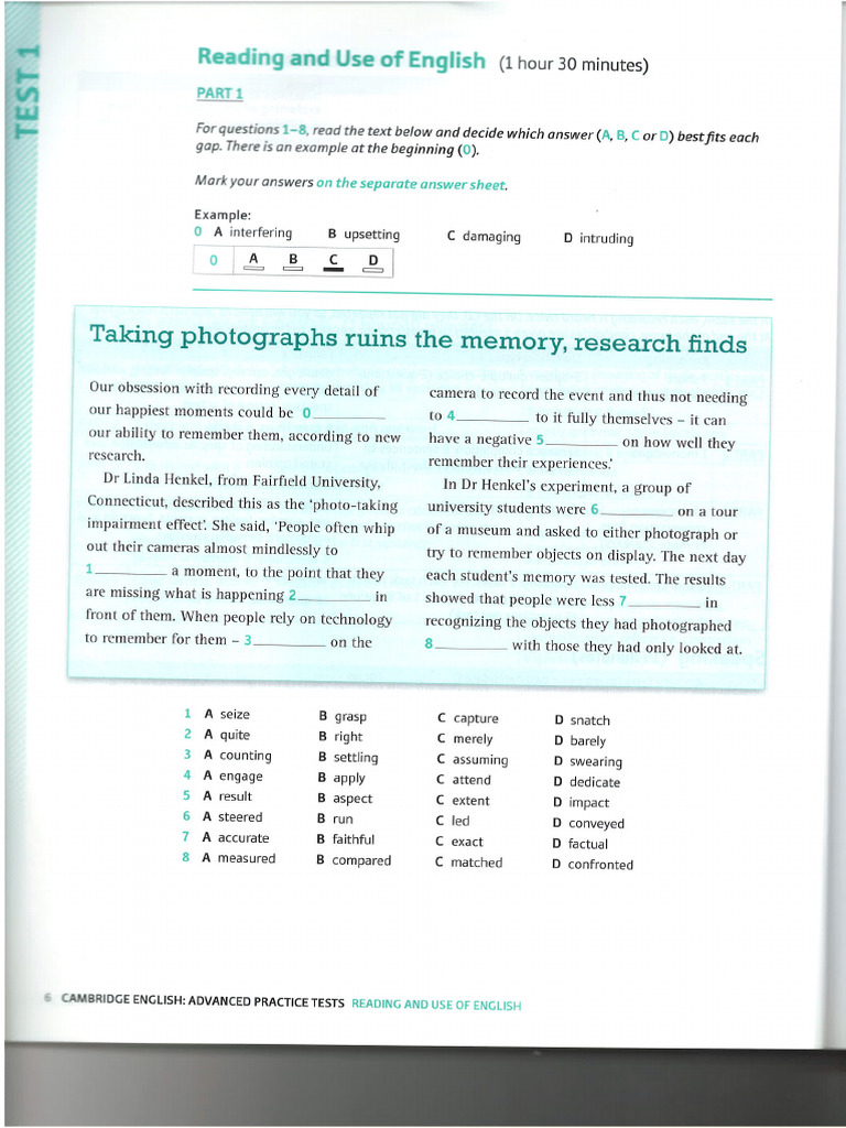 Practice Test 1 C1 | PDF