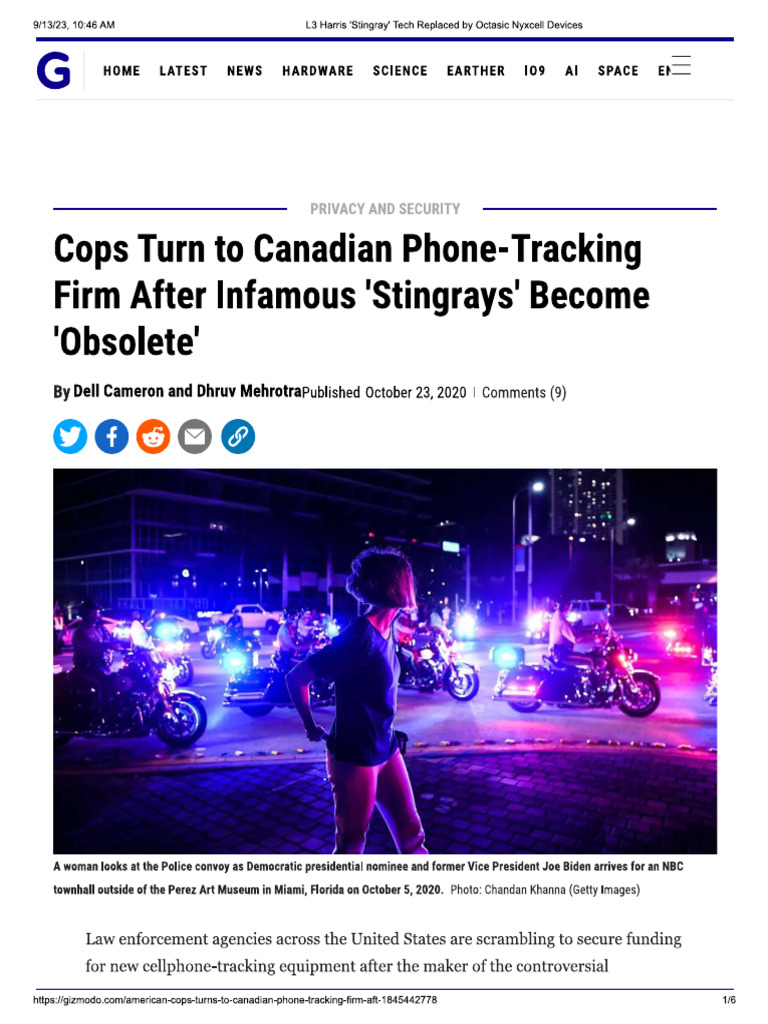 Cops Turn To Canadian Phone-Tracking Firm After Infamous 'Stingrays' Become 'Obsolete' | PDF