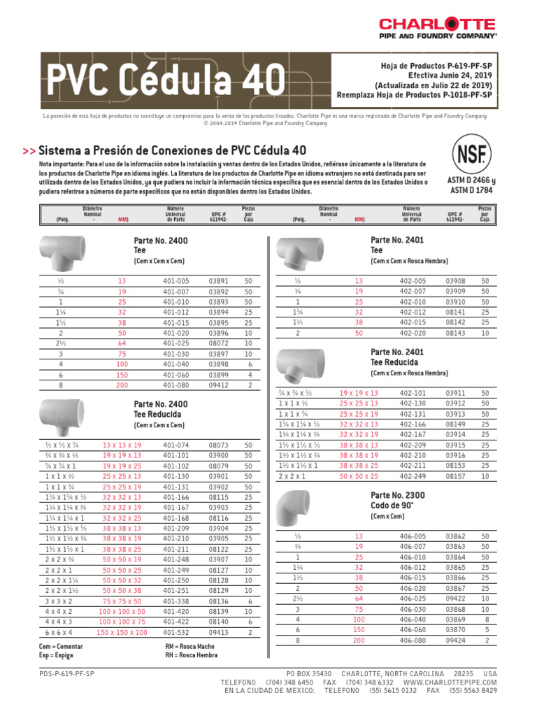 Sistema A Presión de Conexiones de PVC Cédula 40 | PDF | Arbitraje ...