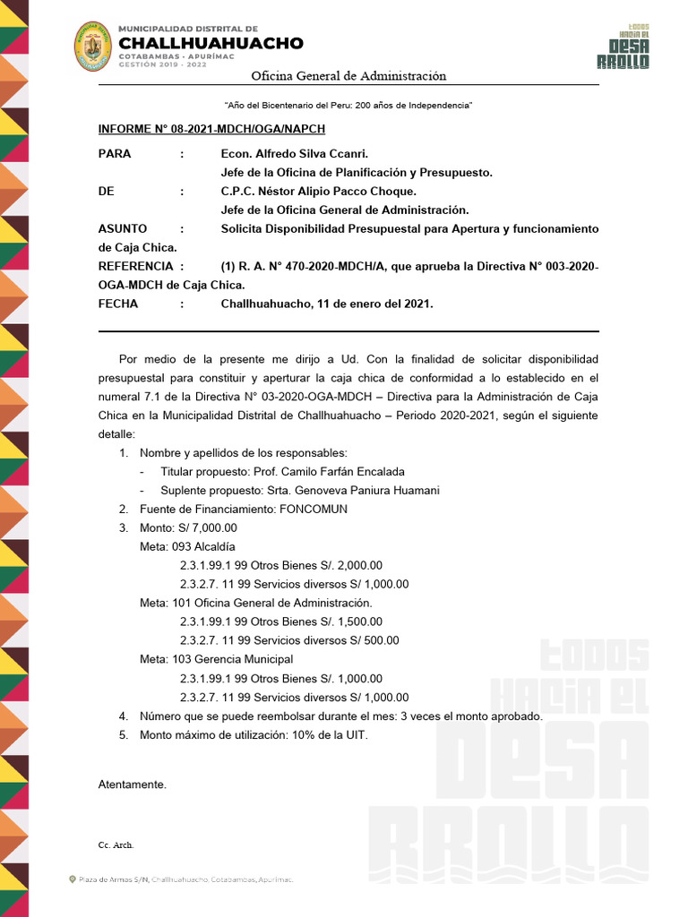 08 - Informe - Dispon. | PDF
