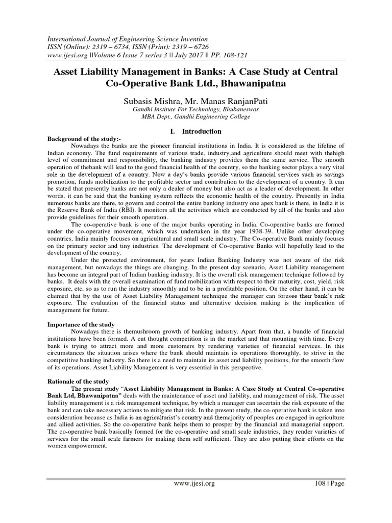 ALM Case Study | PDF | Banks | Revenue