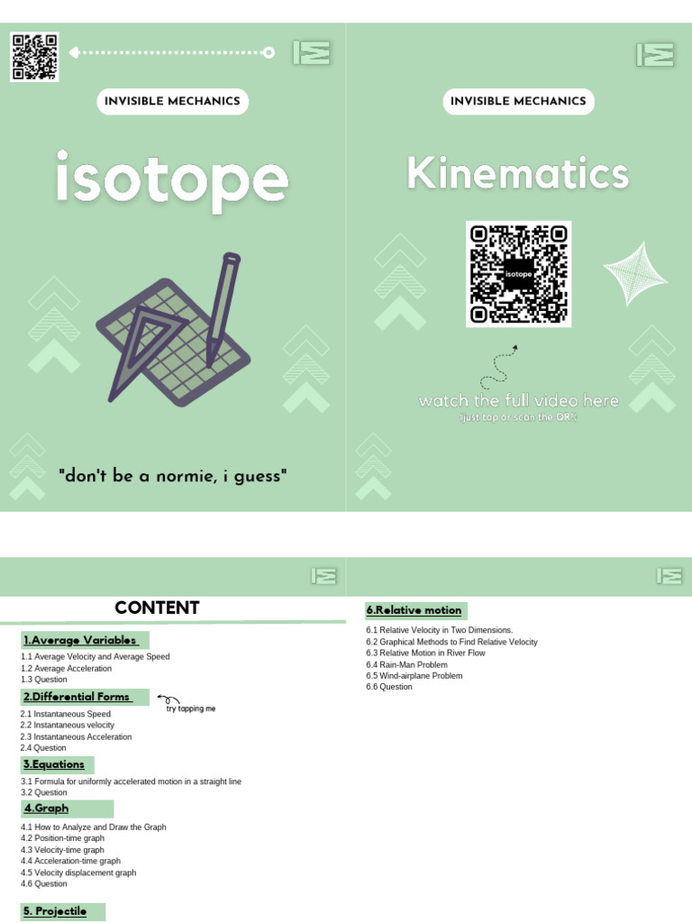 KINEMATICS Isotope File | PDF | Acceleration | Velocity KINEMATICS Isotope File | PDF | Acceleration | Velocity