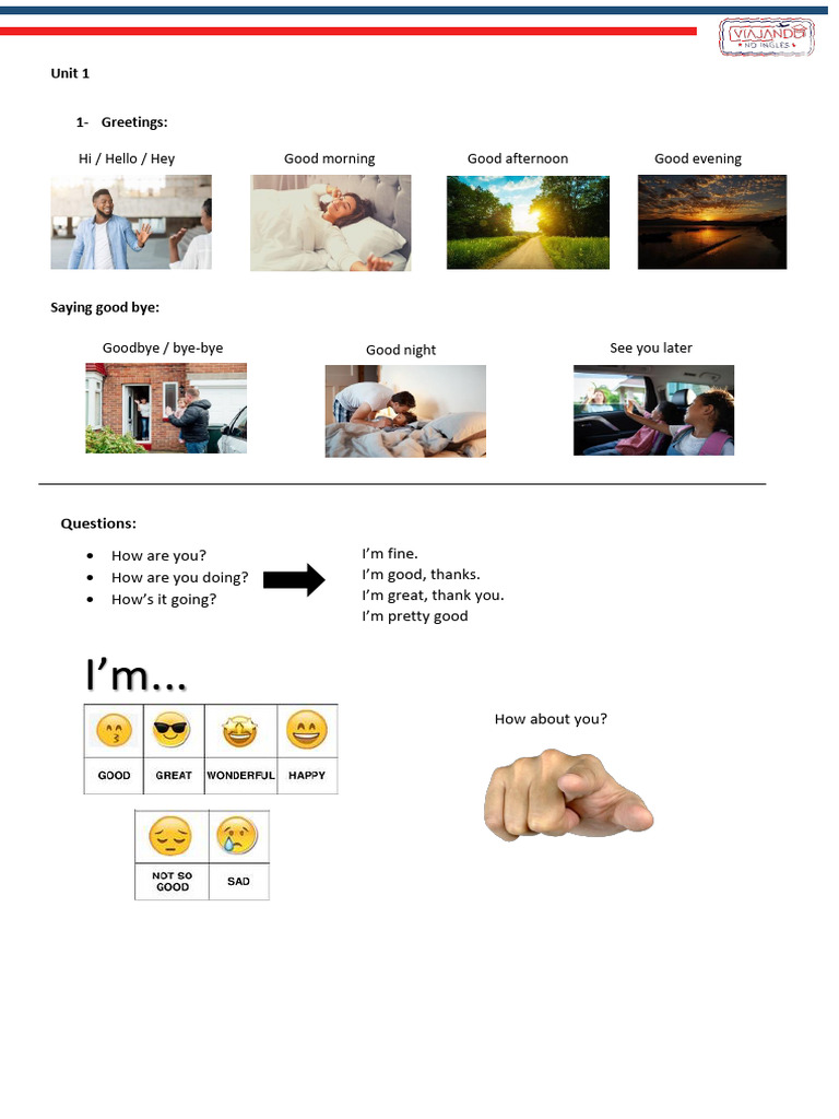 Aula 01 Greetings | PDF