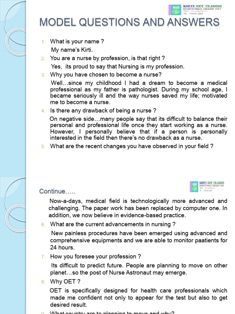 Warm Up Questions For Nurses | PDF | Nursing | Patient