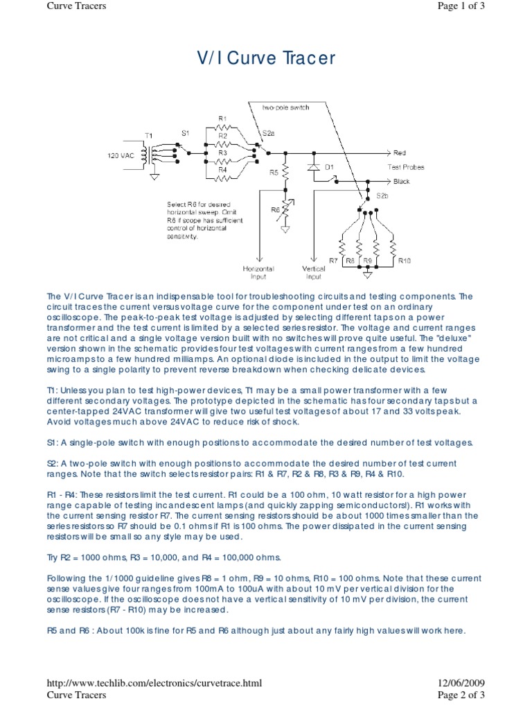 V-I Curve Tracer | Resistor | Diode
