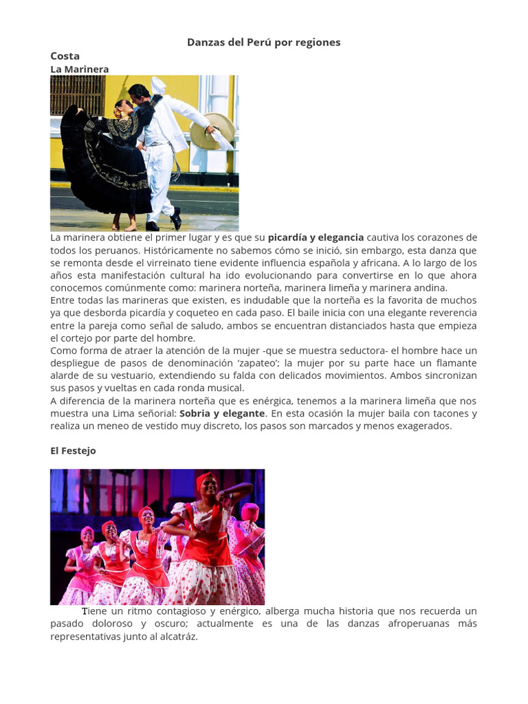Tipos de Danzas | PDF | Bailes | Ropa