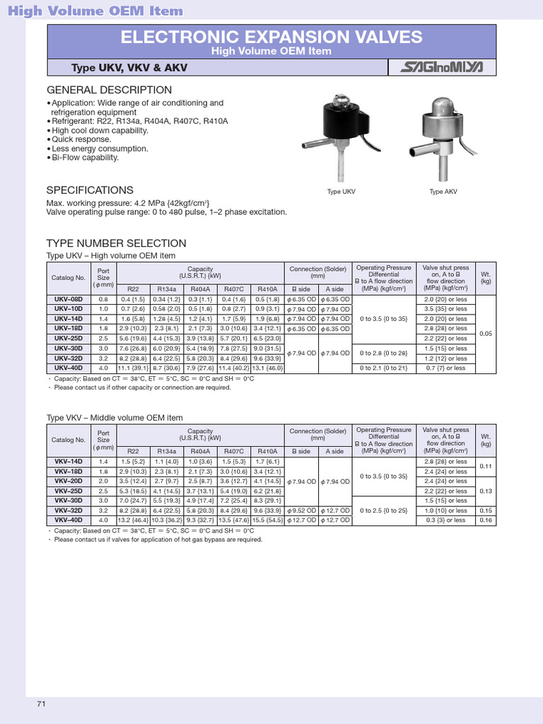 Electronic Expansion Valves: General Description | PDF | Valve | Mechanical Engineering