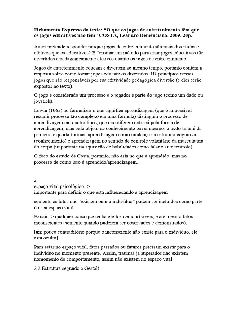 Fichamento Expresso Do Texto | PDF