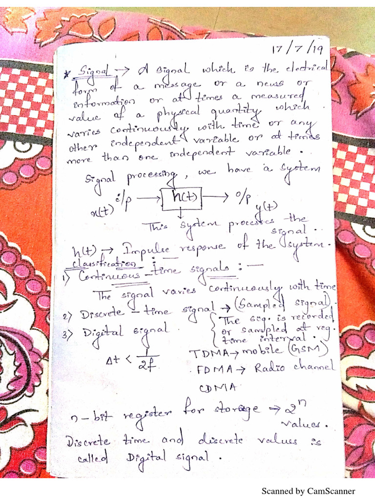 DSP Notes 1 | PDF DSP Notes 1 | PDF