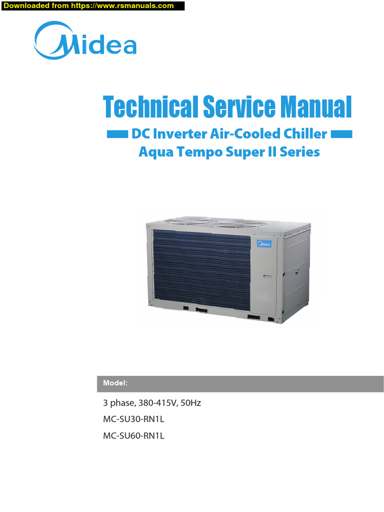 Midea Aqua Tempo Chiller Manual | PDF | Heat Exchanger | Electric Motor