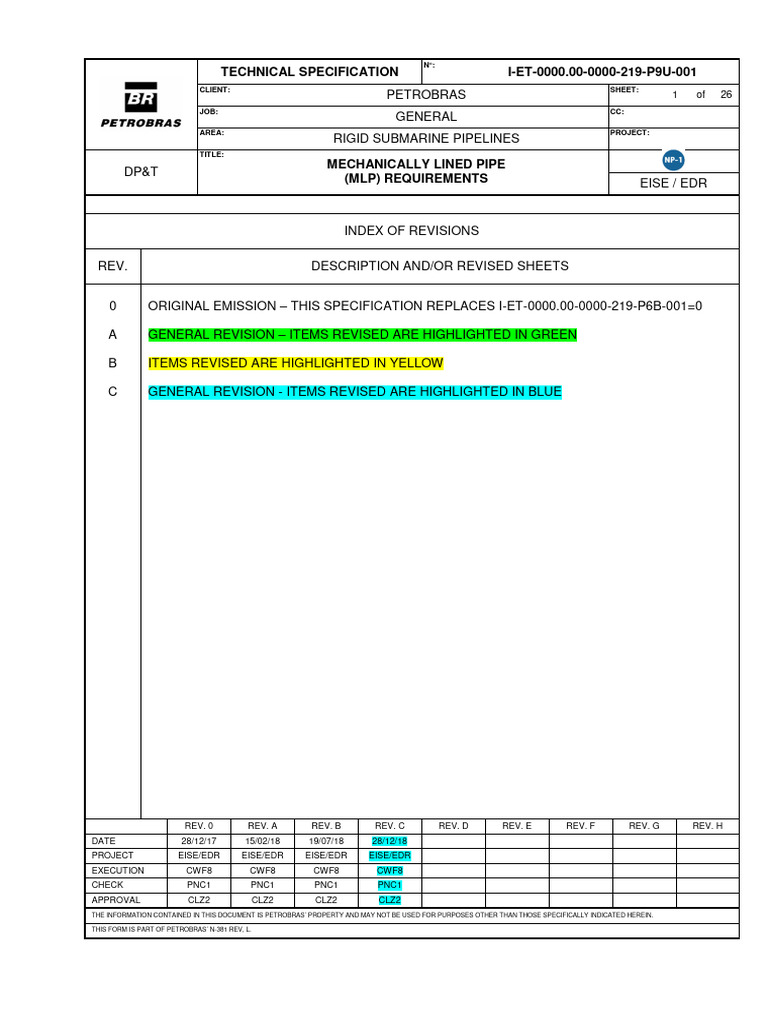 Technical Specification I-ET-0000.00-0000-219-P9U-001 | PDF | Pipe ...