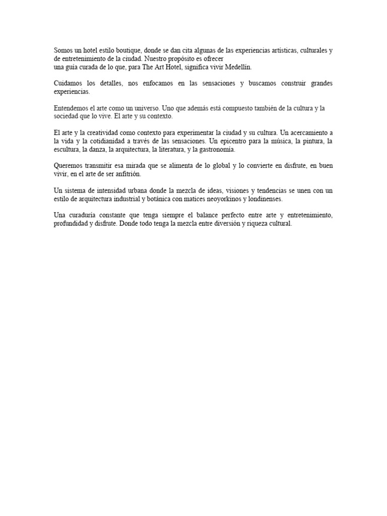 Descripcion Texto Hotel | PDF