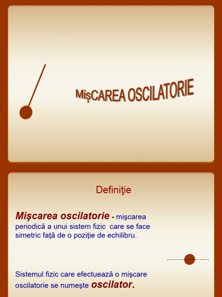 Miscarea Oscilatorie | PDF