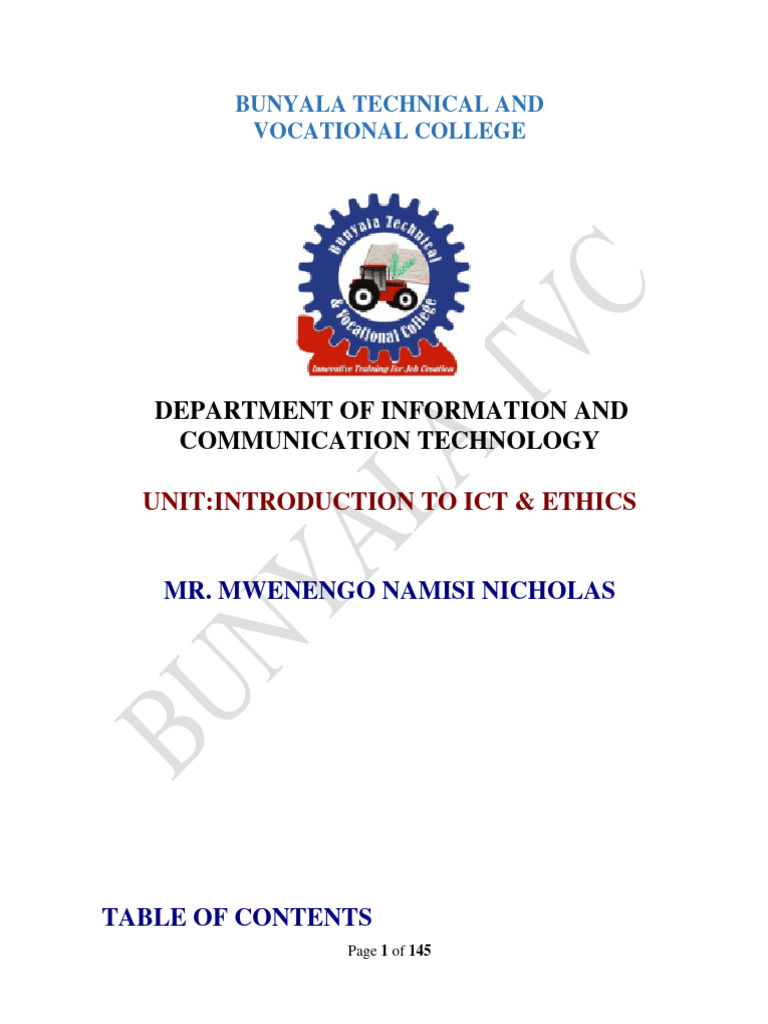 Ict and Ethics Notes-Complete | PDF | Computer Keyboard | Personal ...