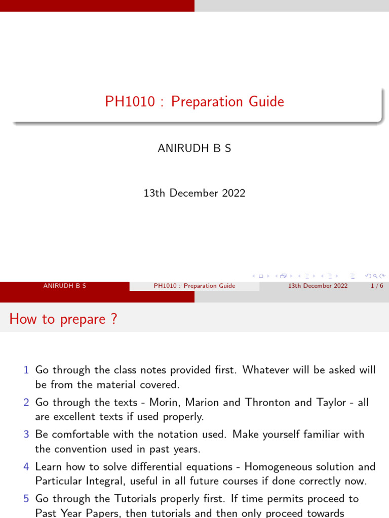 PH1010 NRW | PDF | Lagrangian Mechanics | Equations Of Motion