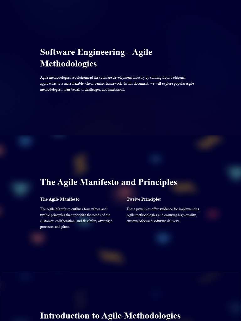 Software Engineering Agile Methodologies | PDF | Agile Software Development | Scrum (Software ...