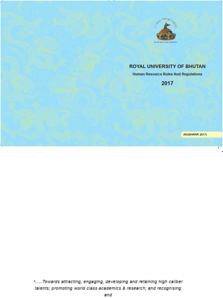 RUB Human Resource Rules 2017 | PDF | Academic Degree | Human Resource ...