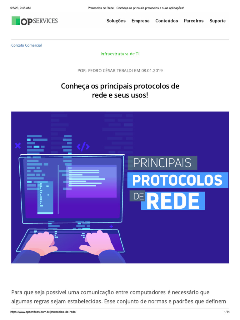 Principais Protocolos de Rede e Usos | PDF | Rede de computadores | Cápsula segura