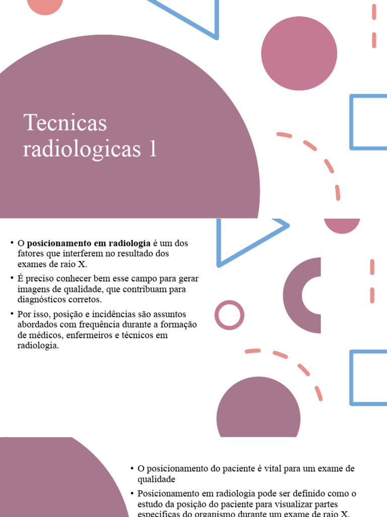 Tecnicas Radiologicas | PDF | Radiologia | Sistema Locomotor