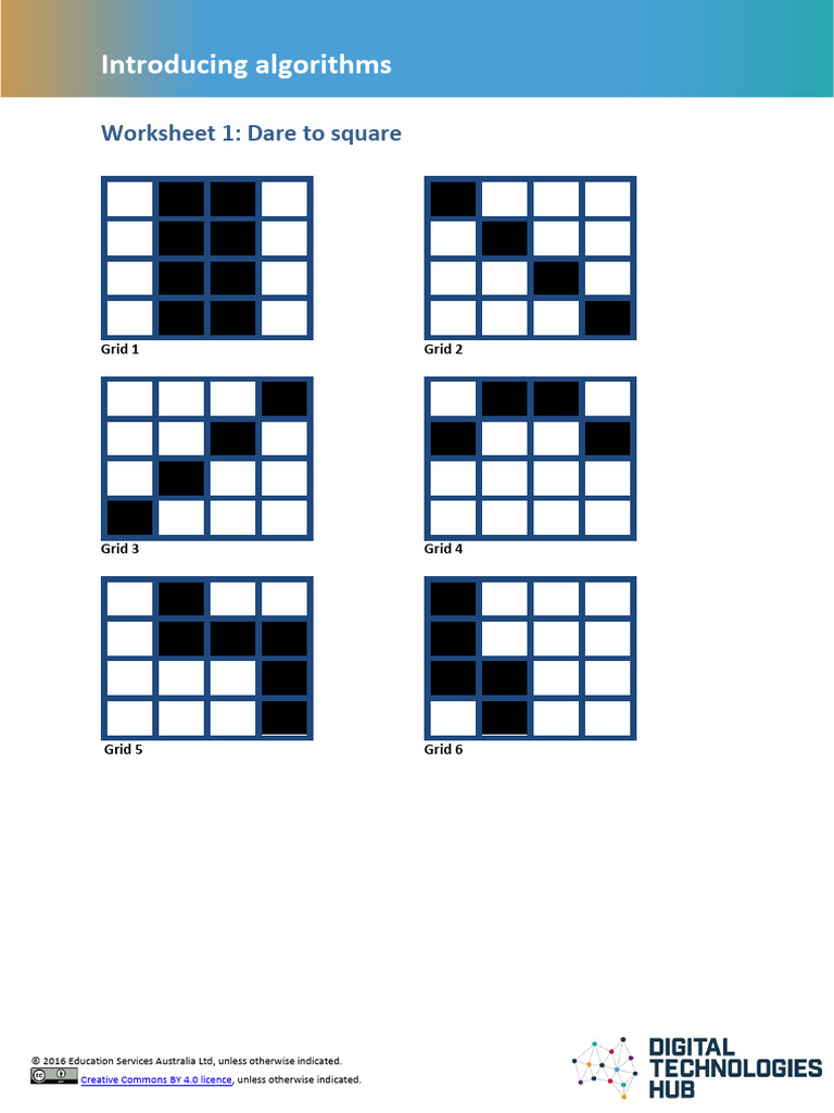 Introducing Algorithms - Worksheet 1 Dare To Square | PDF Introducing Algorithms - Worksheet 1 Dare To Square | PDF
