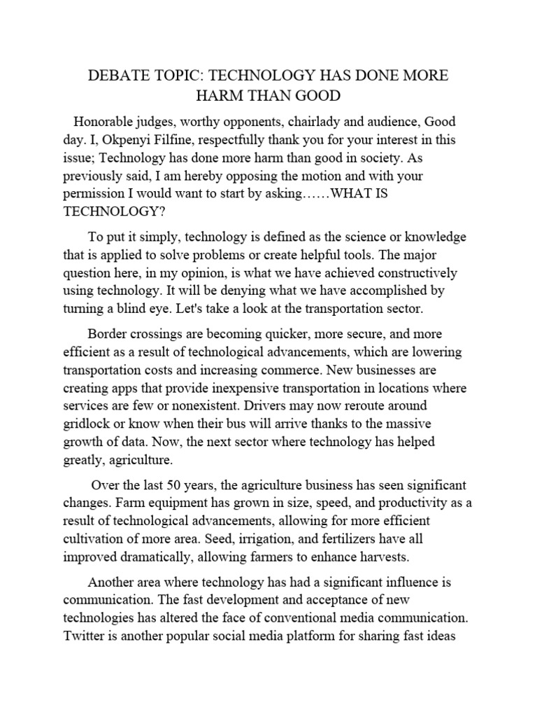 Debate Topic Pdf Agriculture Social Media