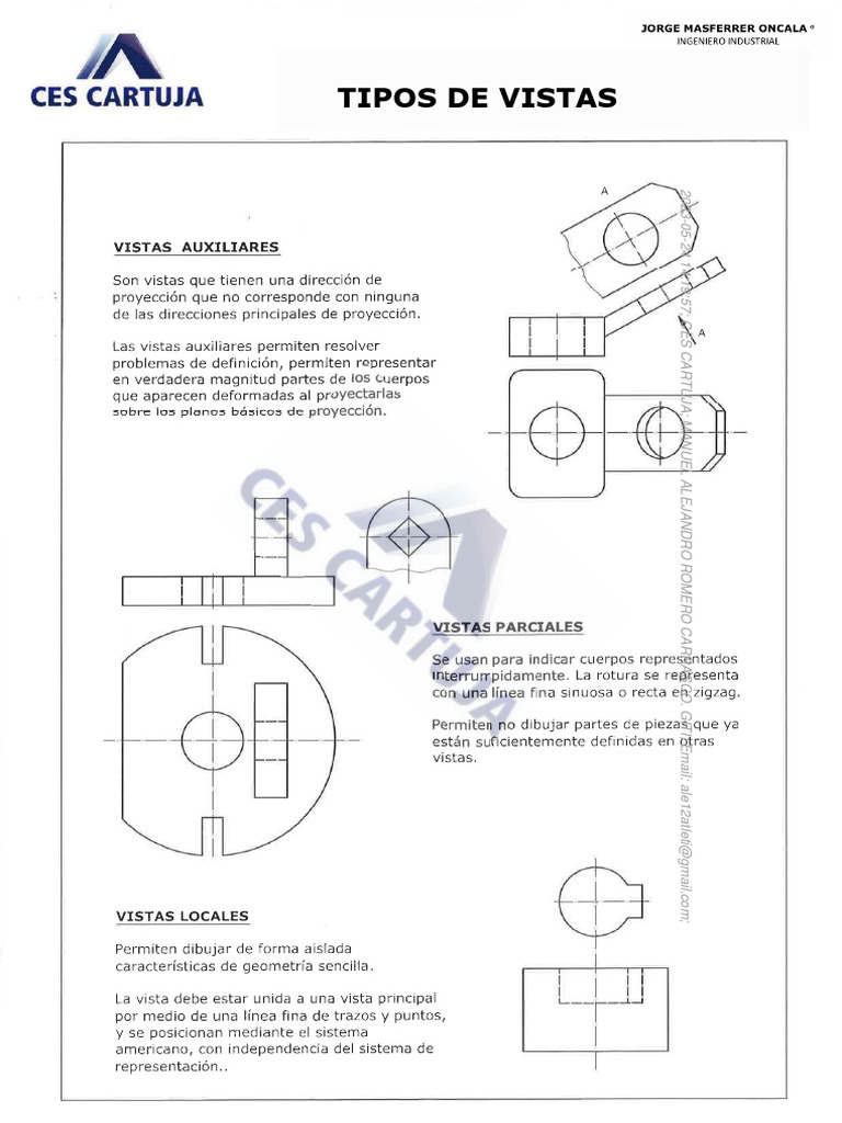 EXPRESIÓN GRÁFICA GITI. FEB 23 - Tipos de Vistas | PDF