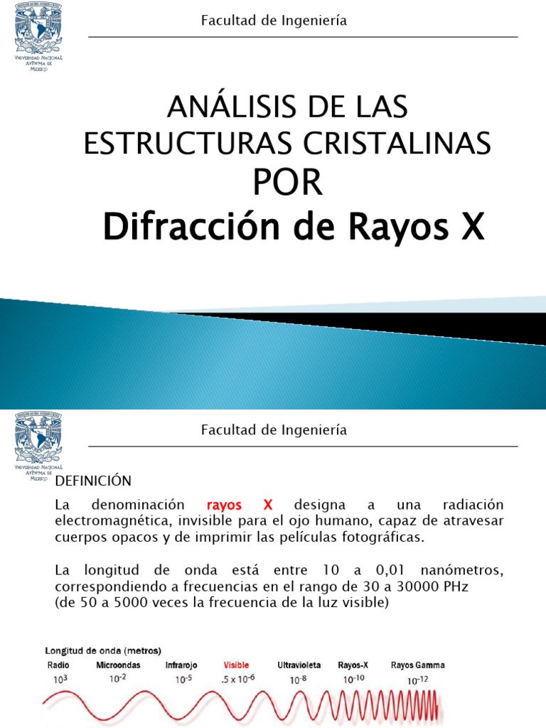 5-Difraccion de Rayos X 2023 | Descargar gratis PDF | Cristalografía de rayos X | Rayo X