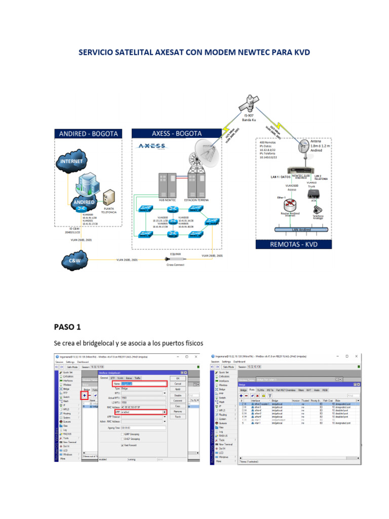 Manual Servicio Satelital - Modem Newtec - KVD | PDF | Dirección IP ...