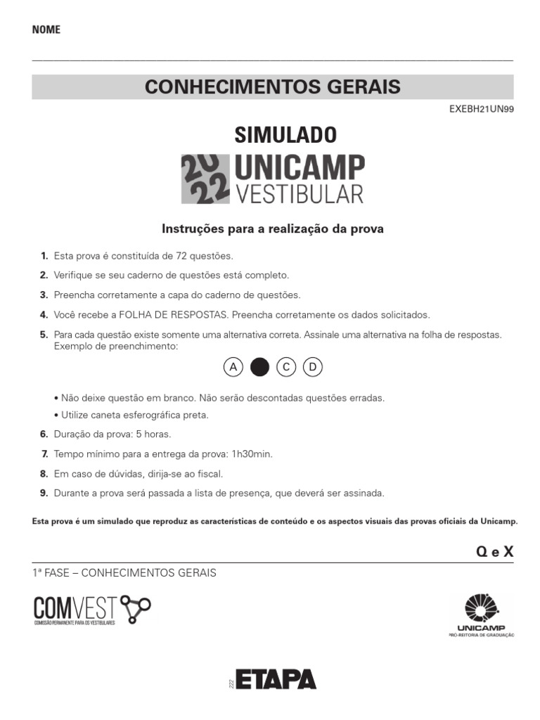 Simulado Unicamp | PDF | Radioatividade | OTAN
