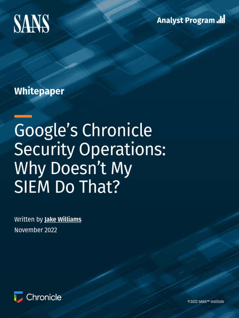 SANS Review Chronicle SIEM | PDF | Cloud Computing | Regular Expression