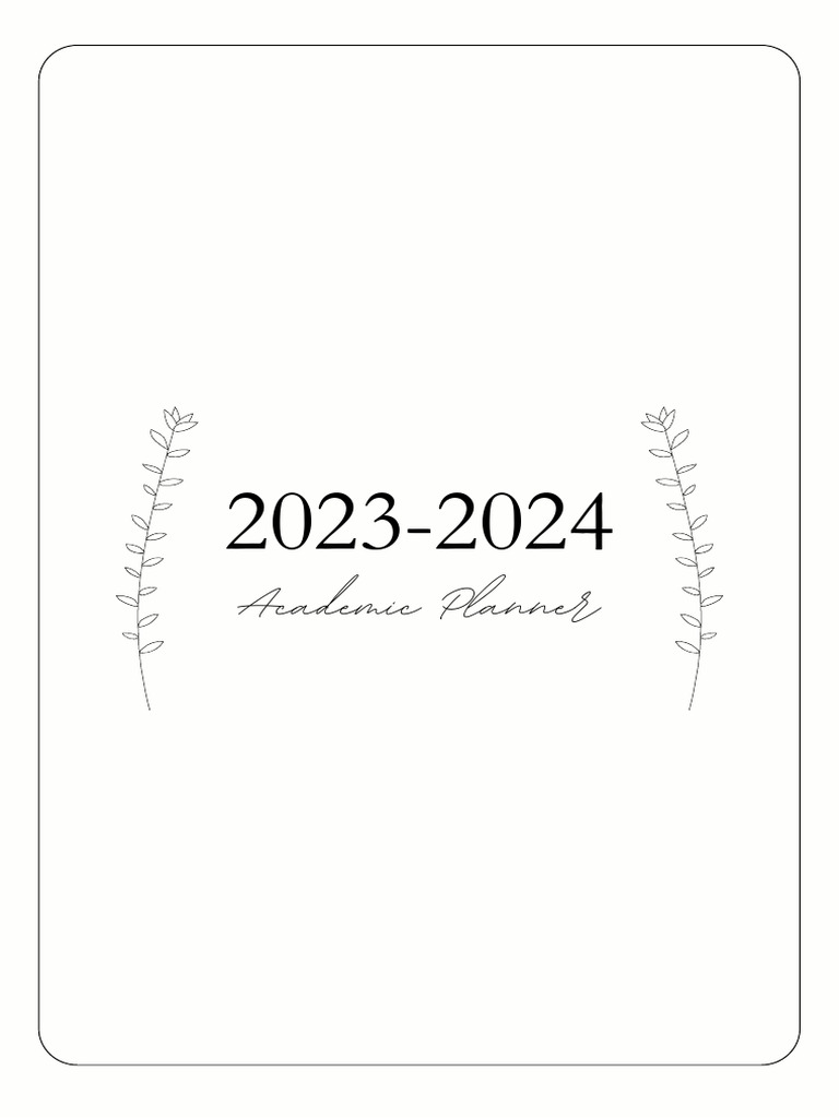 2023-2024 Academic Planner | PDF