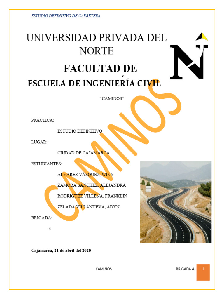 Estudio Definitivo Carretera | PDF | Curva | La carretera