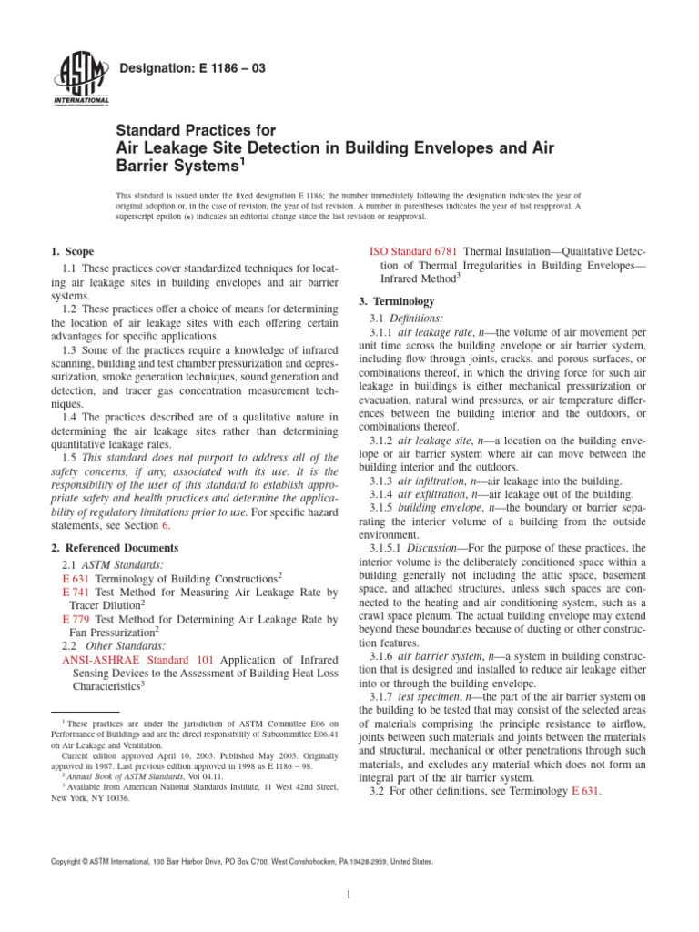 Air Leakage Site Detection in Building Envelopes and Air Barrier ...