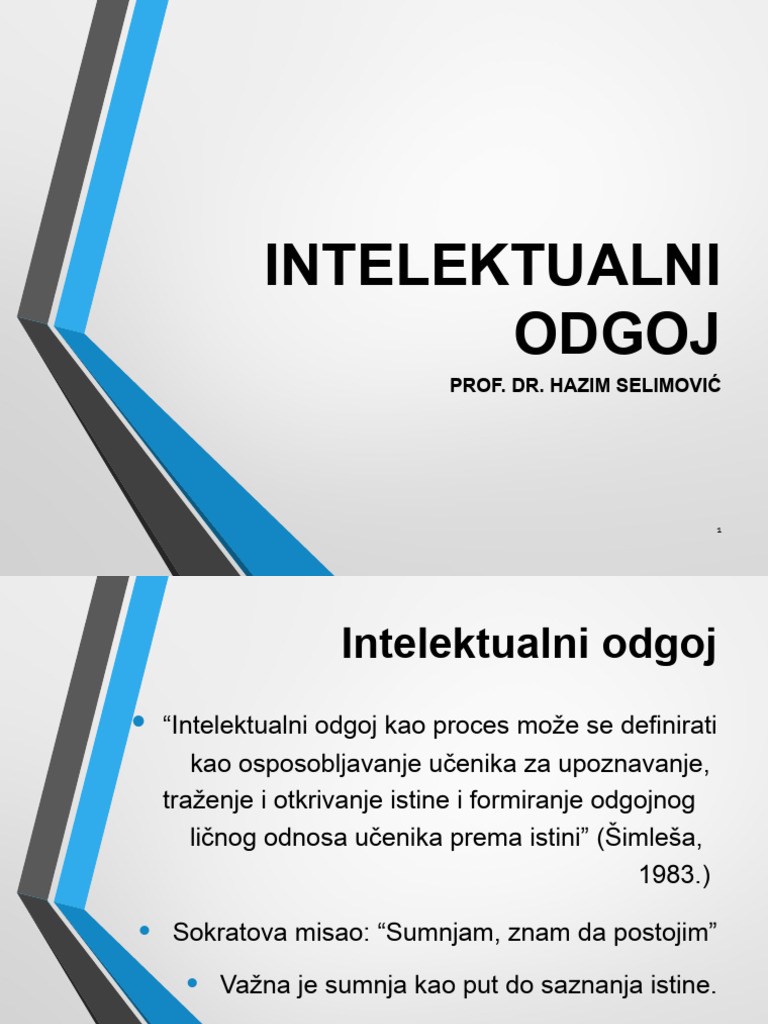 Intelektualni Odgoj | PDF
