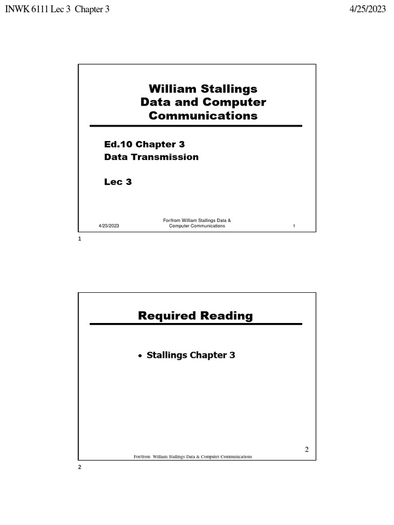 3-Chapter - 3 Data TransmissionUpdated | PDF | Spectral Density | Bandwidth (Signal Processing)