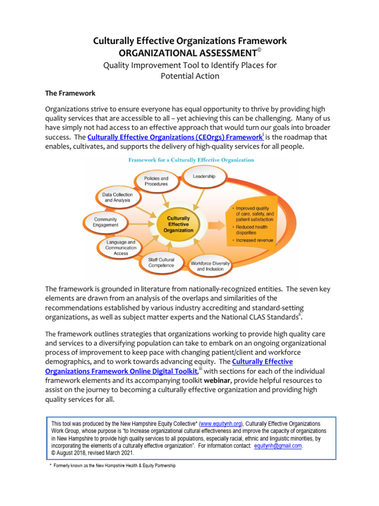 Culturally Effective Organizations Framework | PDF | Community ...