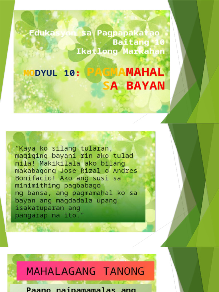 Pagmamahal Sa Bayan | PDF