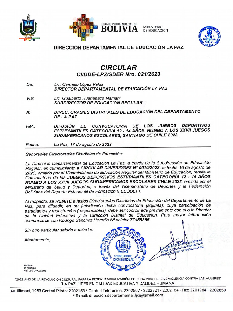 Circular Sder Nro. 021 - 2022 | PDF