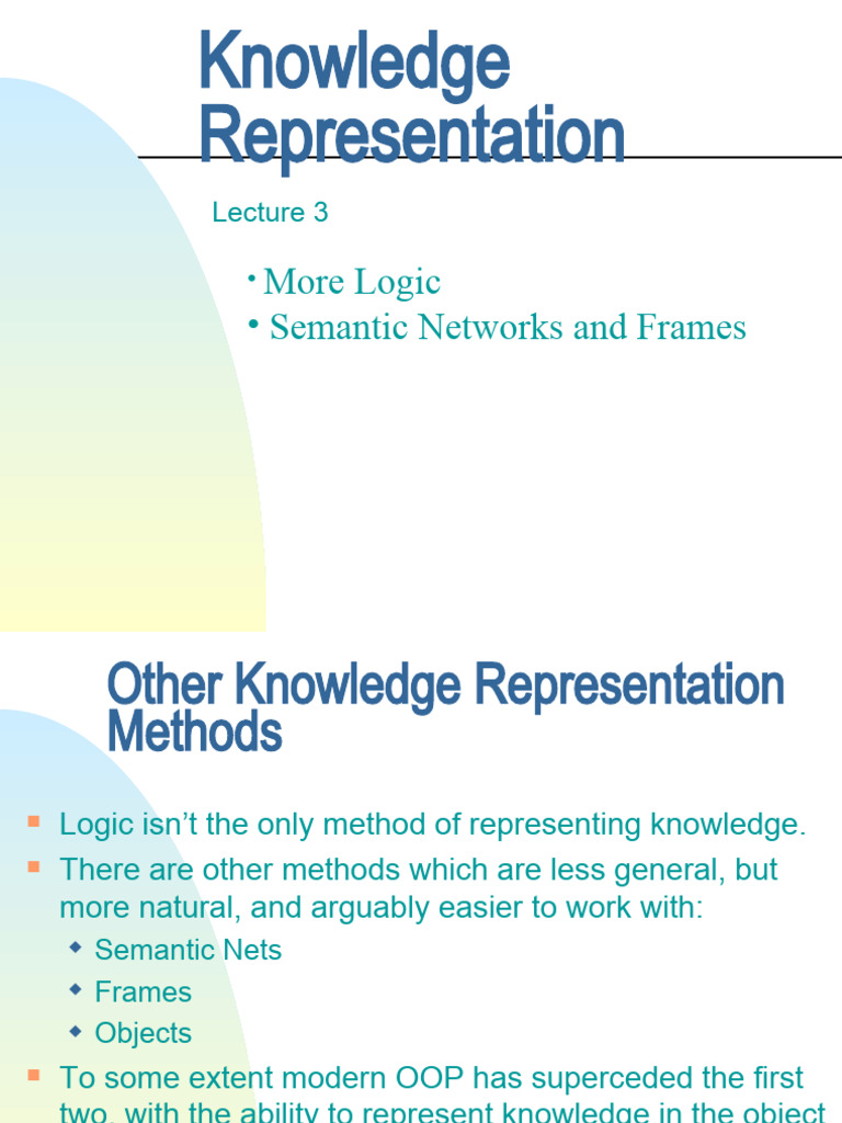 Frames and Semantic Nets Predicate Logic | PDF | Inheritance (Object Oriented Programming) | Logic