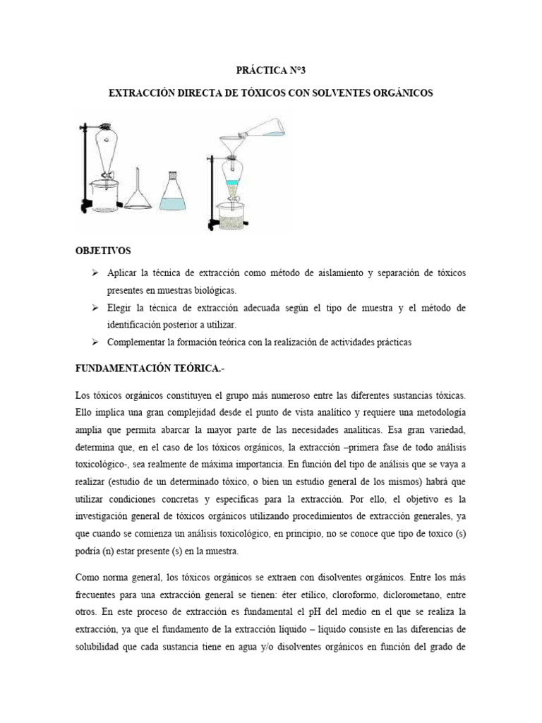PRÁCTICA N°3 Extracción Con Solventes Orgánicos (11) | Descargar gratis ...